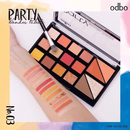 Bảng phấn mắt Odbo 16 ô Party Wonder Palette OD1033 - Cocolux