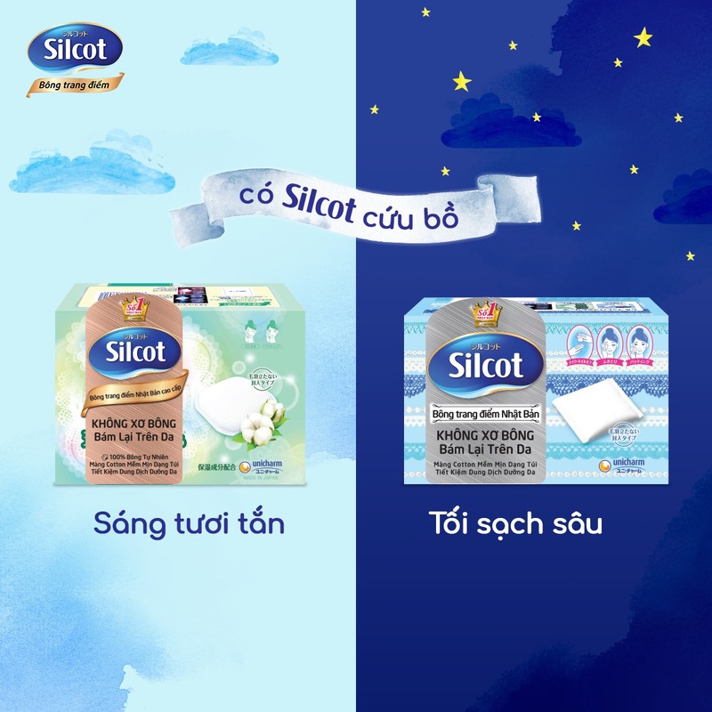 Bông Tẩy Trang Silcot Nhật Bản Cao Cấp