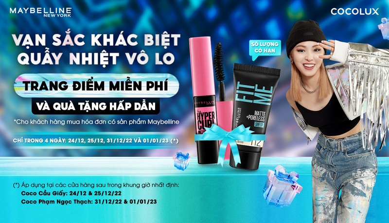 Tham gia ngay sự kiện cuối năm cùng Cocolux và Maybelline