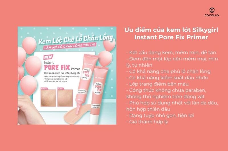 Review chi tiết kem lót Silkygirl Instant Pore Fix Primer