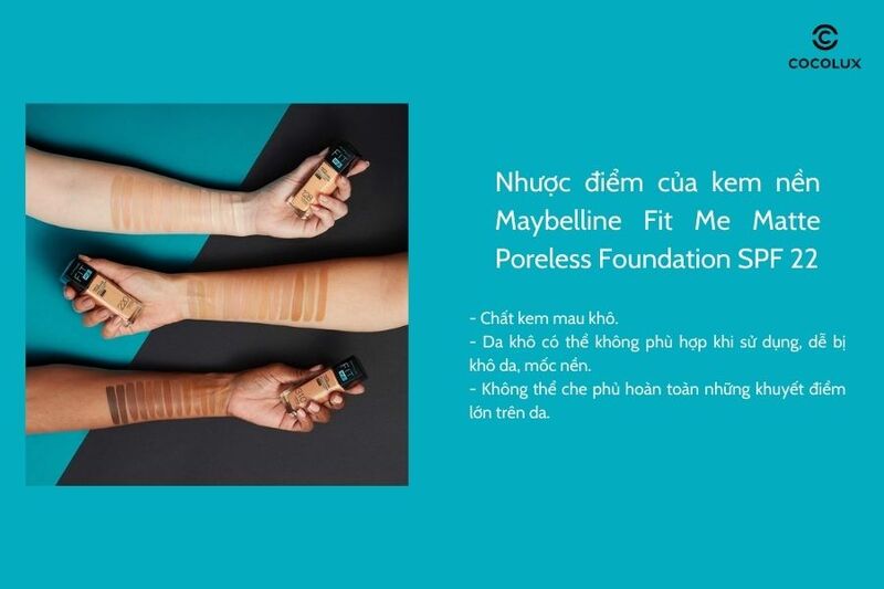 Review kem nền Maybelline Fit Me Matte Poreless Foundation SPF 22