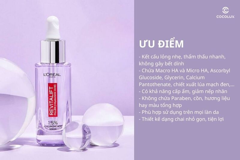 Review tinh chất L'Oreal Revitalift 1.5% Hyaluronic Acid: khả năng cấp ...