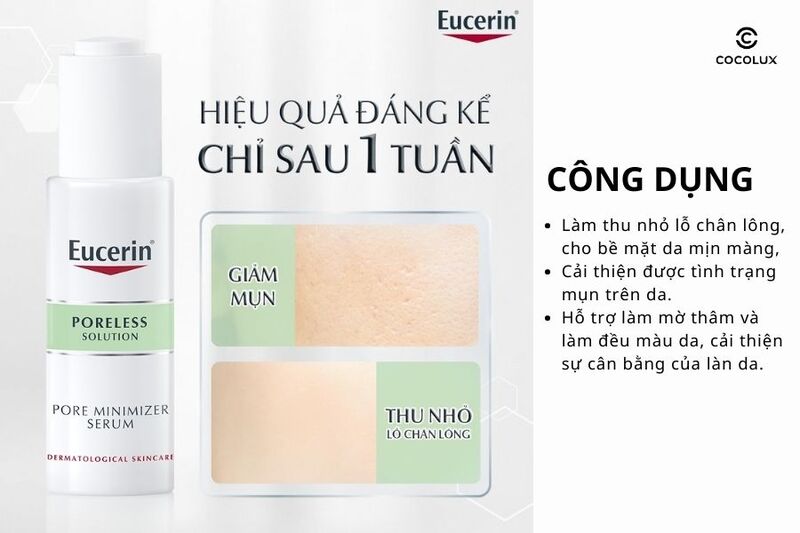 Review tinh chất Eucerin Poreless Solution Pore Minimizer: Hợp với ...