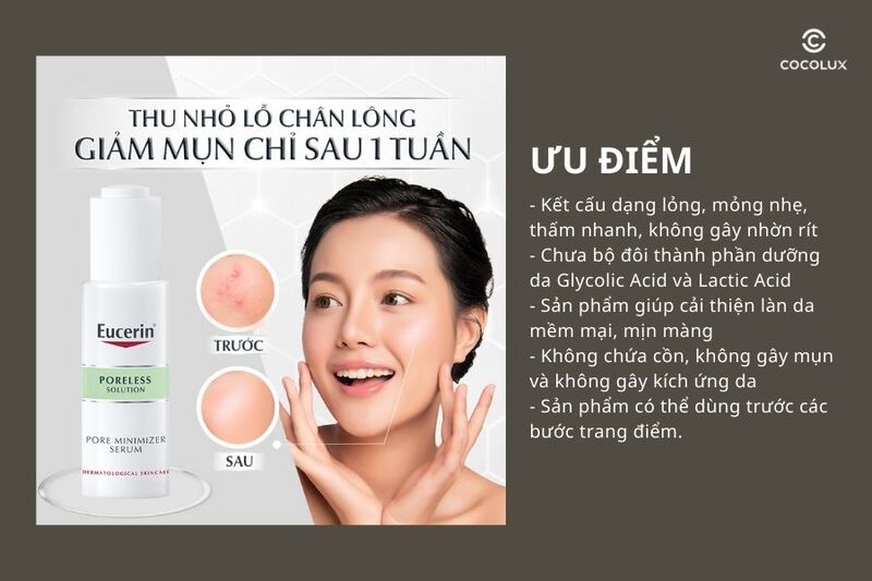 Review tinh chất Eucerin Poreless Solution Pore Minimizer: Hợp với ...