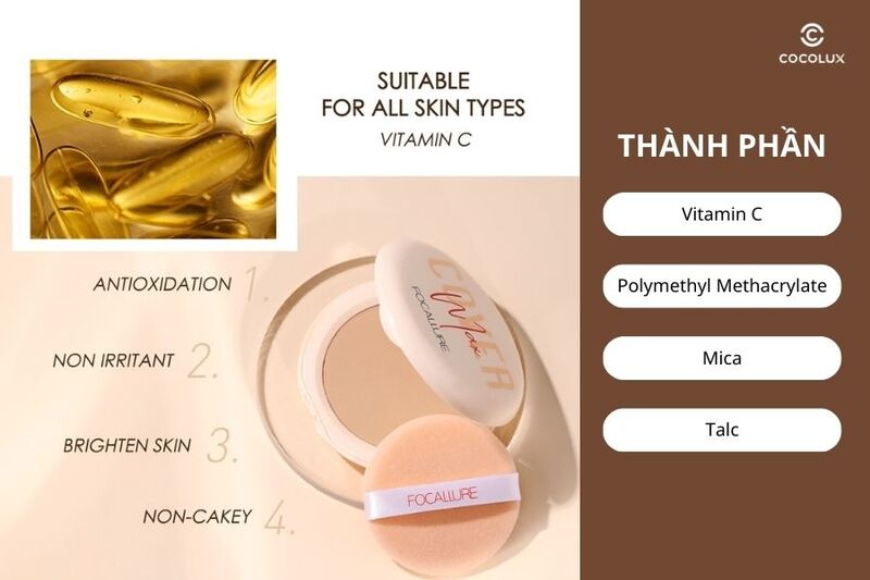 Review phấn nén Focallure Covermax Two Way Cake Pressed Powder giá rẻ ...