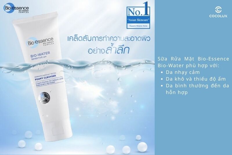 Review chi tiết Sữa Rửa Mặt Bio-Essence Bio-Water, dành cho da nào?