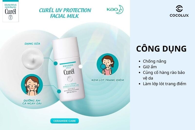 Review Sữa Chống Nắng Curel Nhật Bản Cho Da Khô, Nhạy Cảm SPF30 PA+++ 30ml