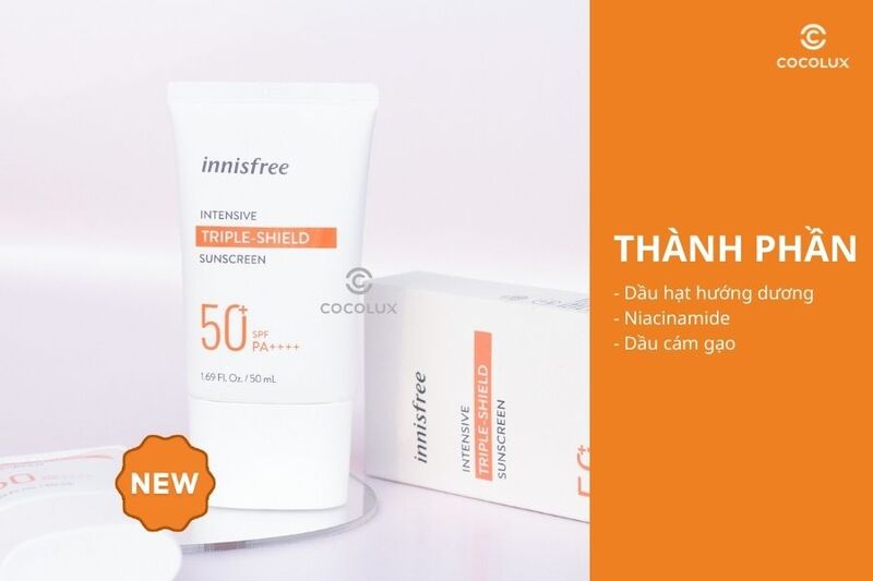 Review kem chống nắng Innisfree Intensive Triple-Shield mẫu mới