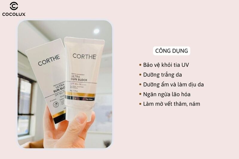 Review Kem Chống Nắng Corthe Dermo Protection Ultra Sun Block SPF50+/PA ...
