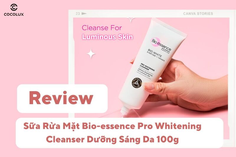 Review Sữa Rửa Mặt Bio-essence Bio-White Pro Whitening Cleanser Dưỡng ...