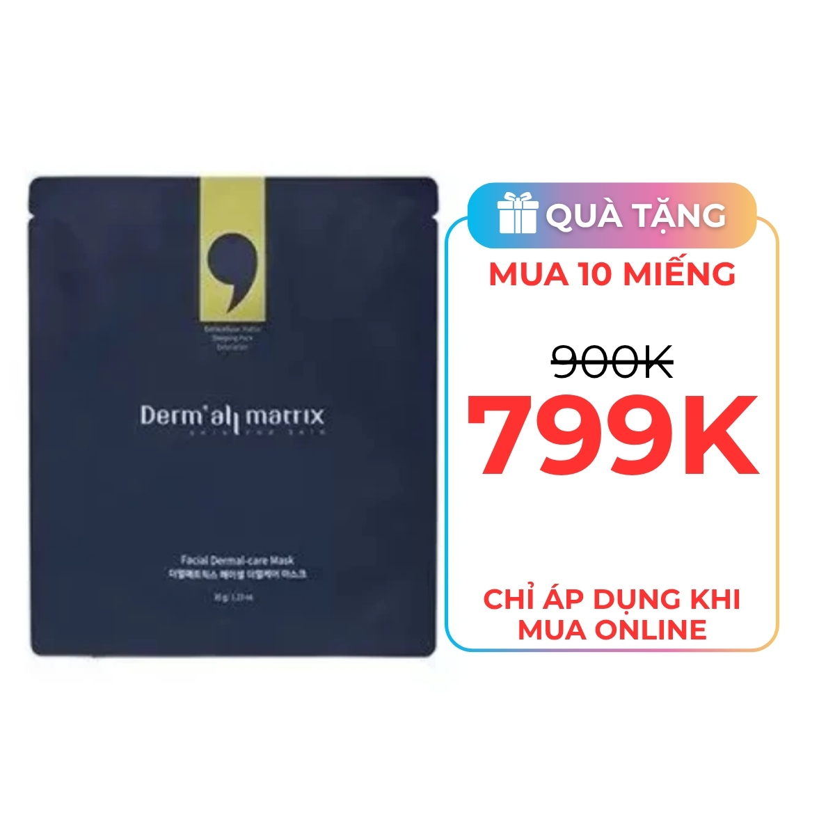Mặt Nạ Dưỡng Ẩm Ban Đêm Derm all Matrix Facial Dermal-care Mask