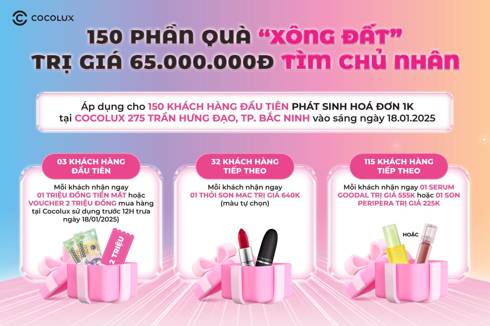 COCOLUX TƯNG BỪNG KHAI TRƯƠNG CƠ SỞ THỨ 17 TẠI 275 TRẦN HƯNG ĐẠO, BẮC ...