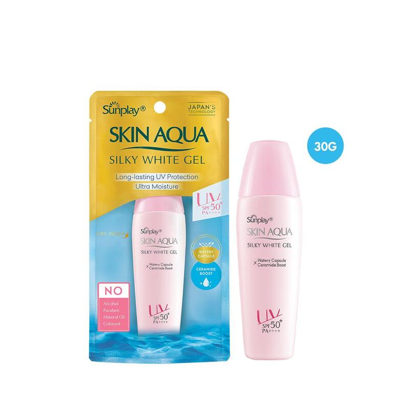 Gel chống nắng Sunplay Skin Aqua Silky White SPF50+ - Cocolux