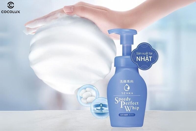 Review Bọt Rửa Mặt Senka Speedy Perfect Whip Dưỡng Ẩm Dịu Nhẹ