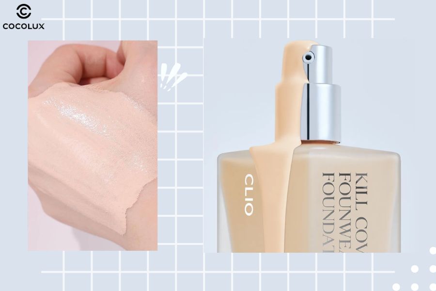 Review kem nền CLIO Kill Cover Founwear Foundation SPF30 PA+++
