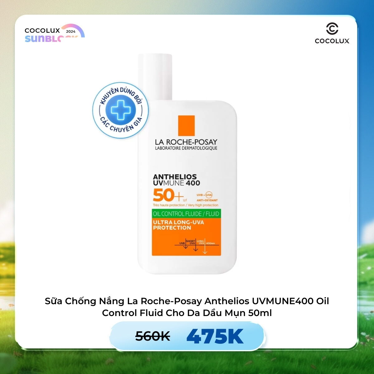 Sữa Chống Nắng La Roche-Posay Anthelios UVMUNE400 Oil Control Fluid Cho ...