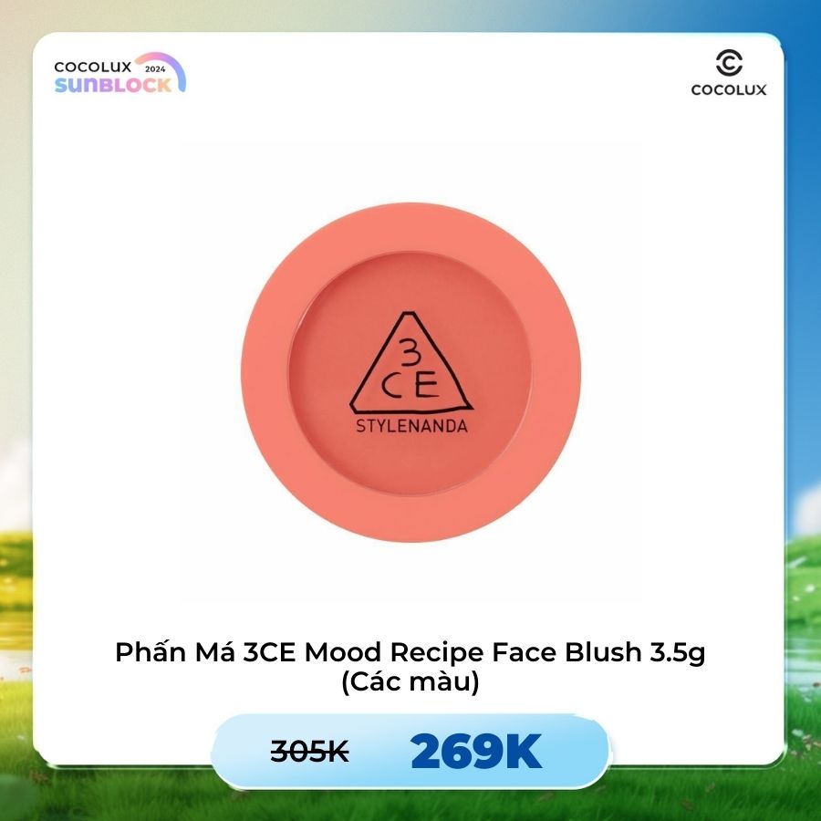 Phấn Má Hồng 3CE Mood Recipe Face Blush