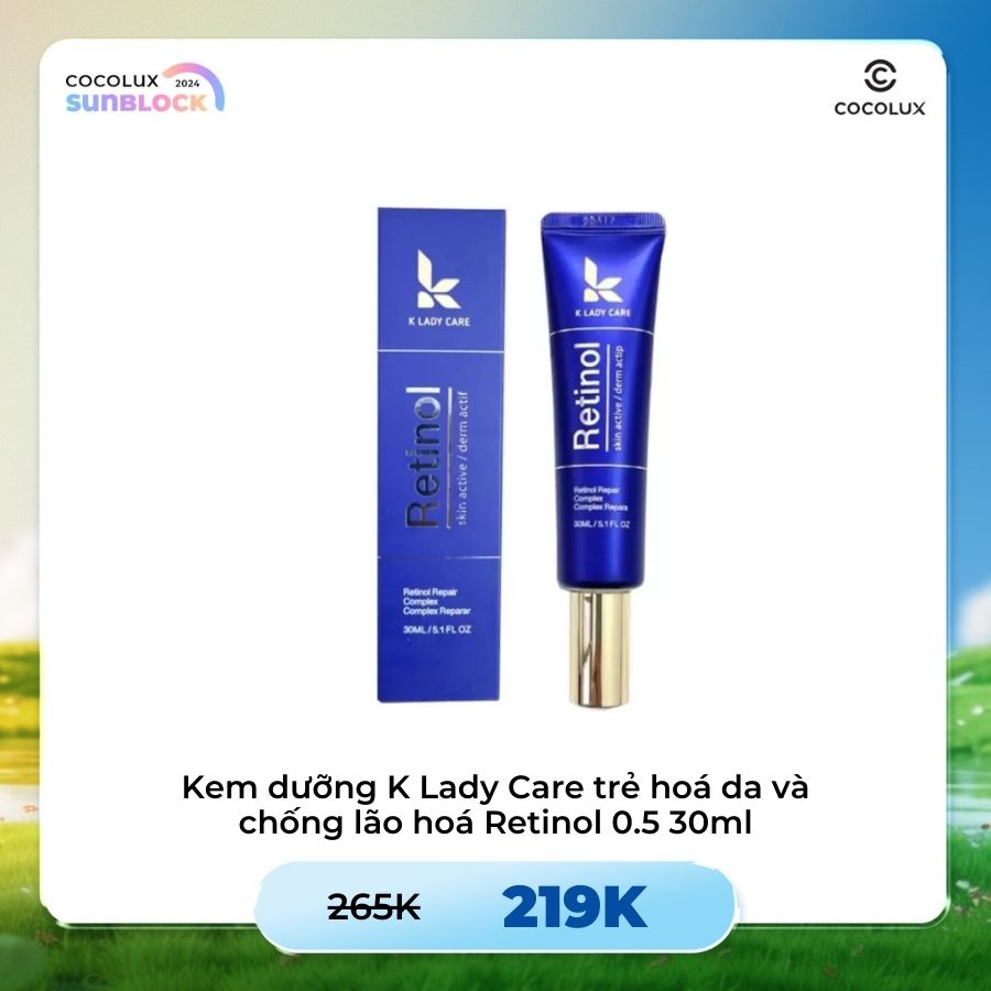 Review Kem Dưỡng K Lady Care Trẻ Hoá Da Và Chống Lão Hoá Retinol 0.5 30ml