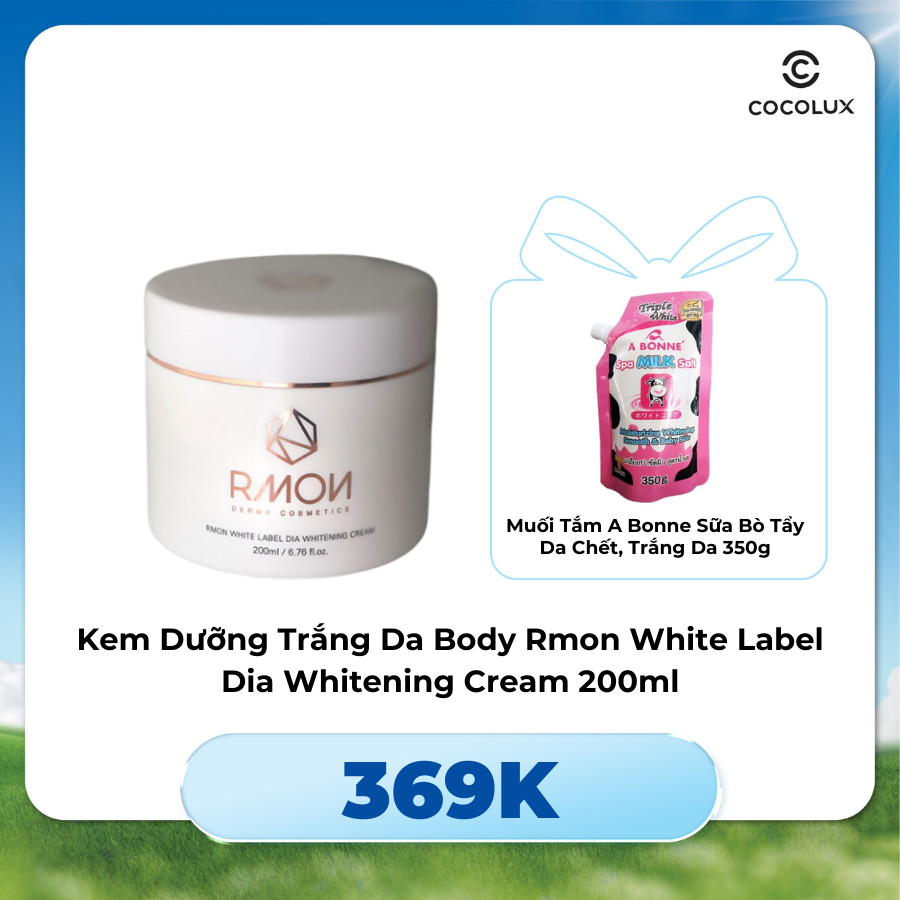 Review Kem Dưỡng Trắng Da Body Rmon White Label Dia Whitening Cream