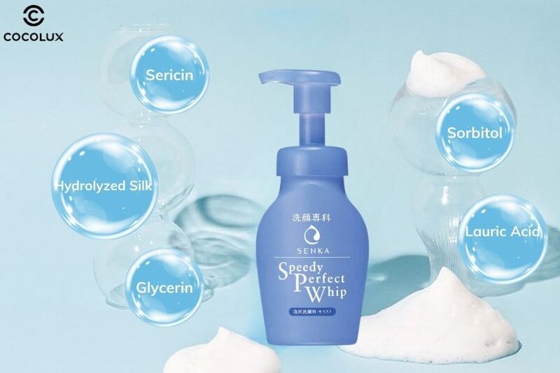 Review Bọt Rửa Mặt Senka Speedy Perfect Whip Dưỡng Ẩm Dịu Nhẹ