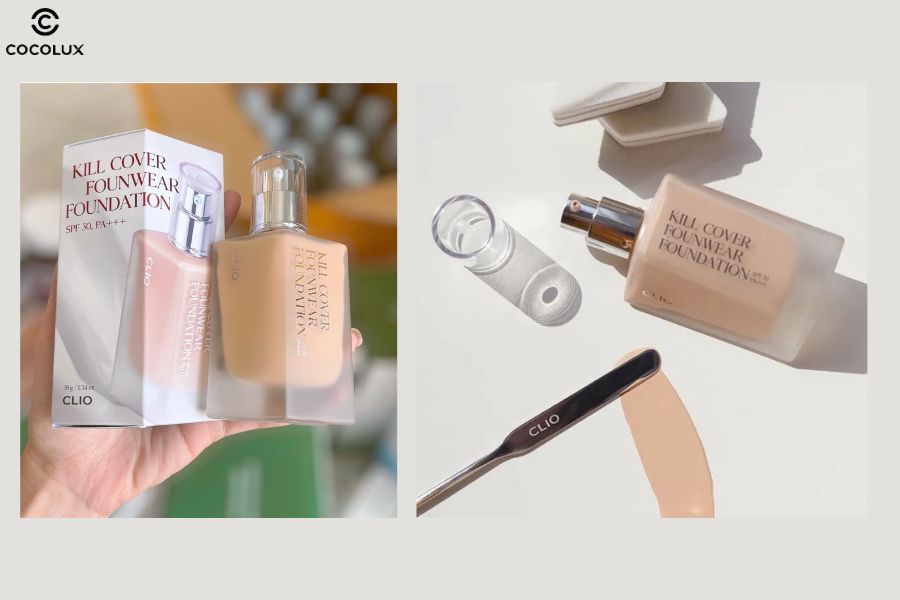 Review kem nền CLIO Kill Cover Founwear Foundation SPF30 PA+++